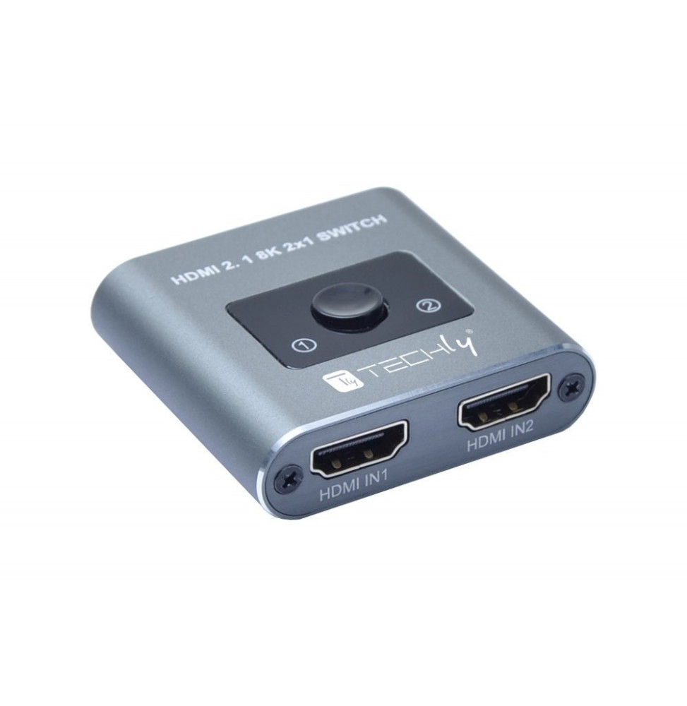 Techly 365504 Switch HDMI 2x1 8K*60Hz z pilotem IR